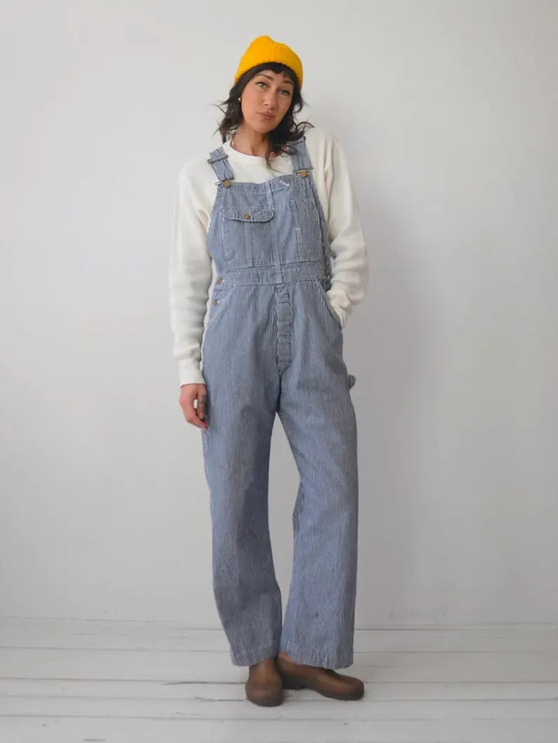 1980's Hickory Stripe Overalls – NOIROHIO VINTAGE